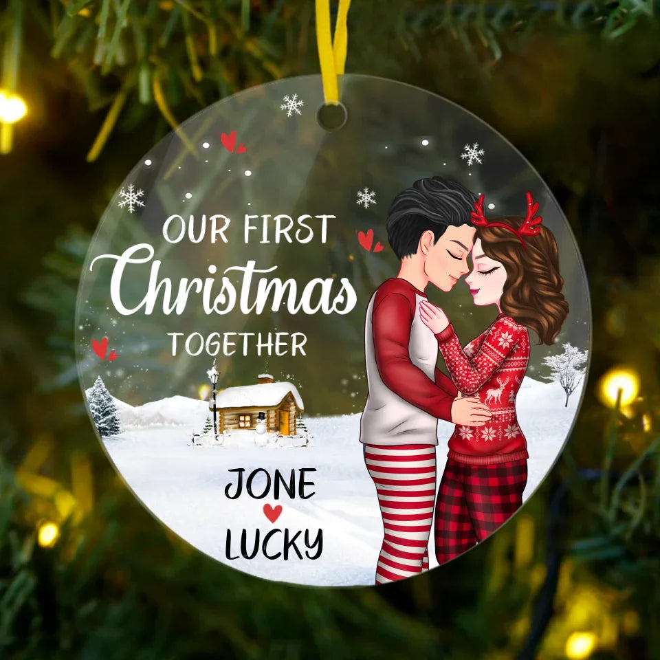 Couples First Christmas Together - Couple Personalized Custom Acrylic